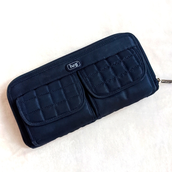 lug | Bags | Lug Life Double Backflip Zip Around Quilted Navy Wallet ...